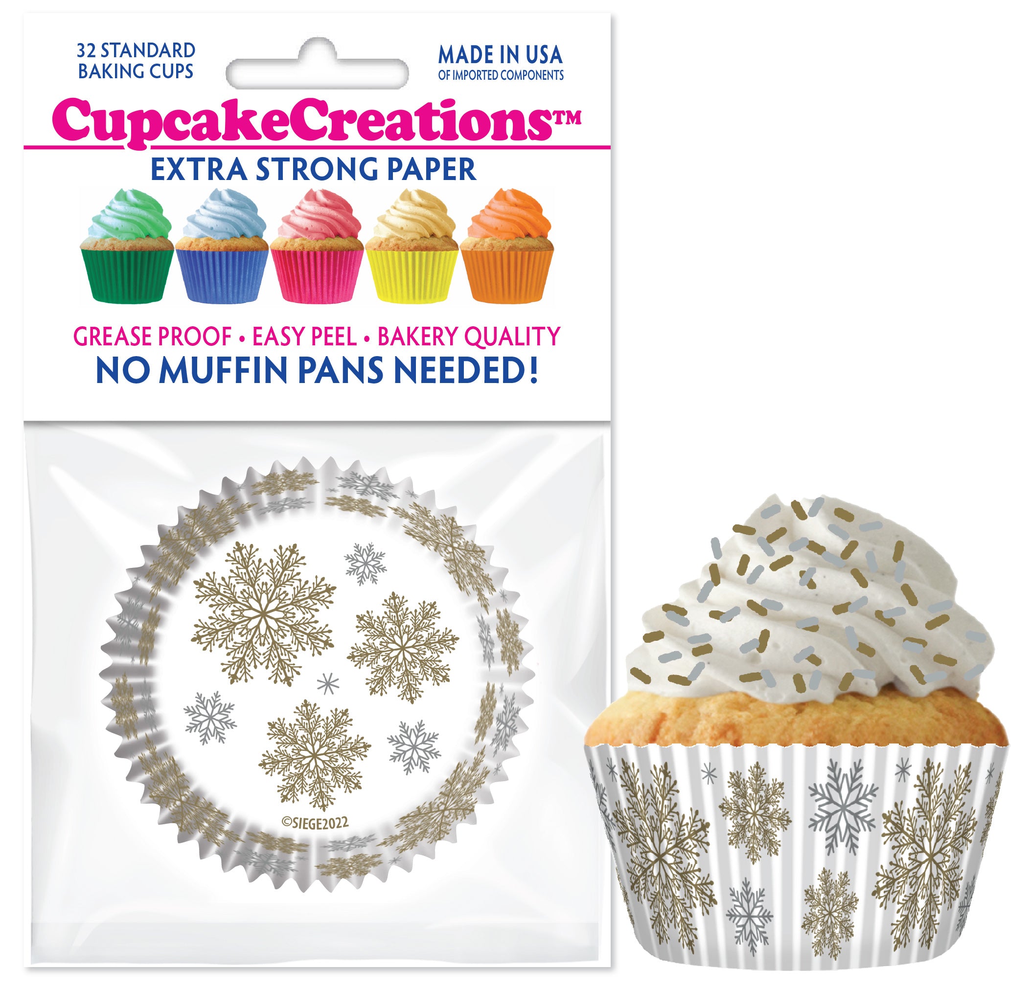 Elegant Snowflakes Cupcake Liner, 32 Pack – Lorraines Cake & Candy Supplies