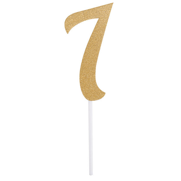 Gold Glitter "7" Cake Topper – Lorraines Cake & Candy Supplies